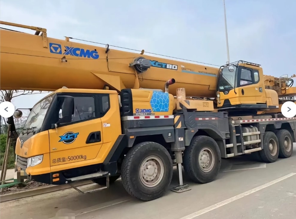 XCMG XCT80 Used Truck Crane Lifting Capacity 80T With Wide Operating Range